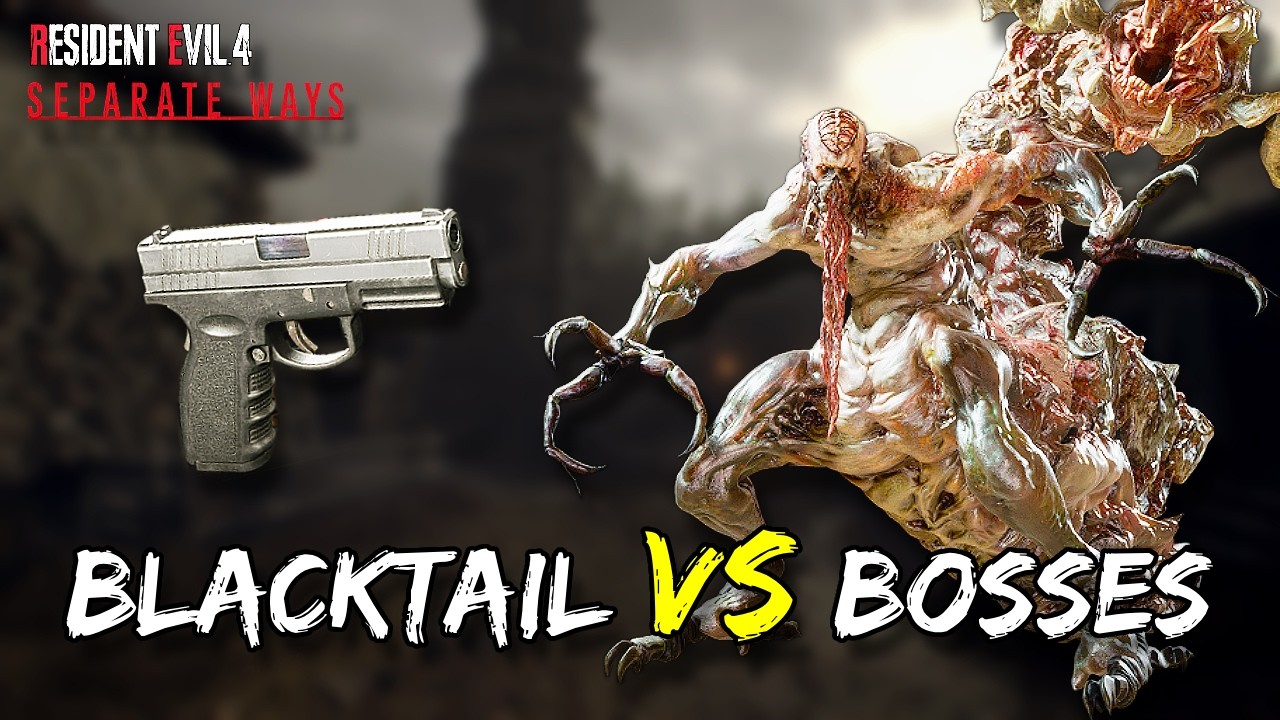 Max Level Blacktail vs All Bosses in Separate Ways | Resident Evil 4 ...