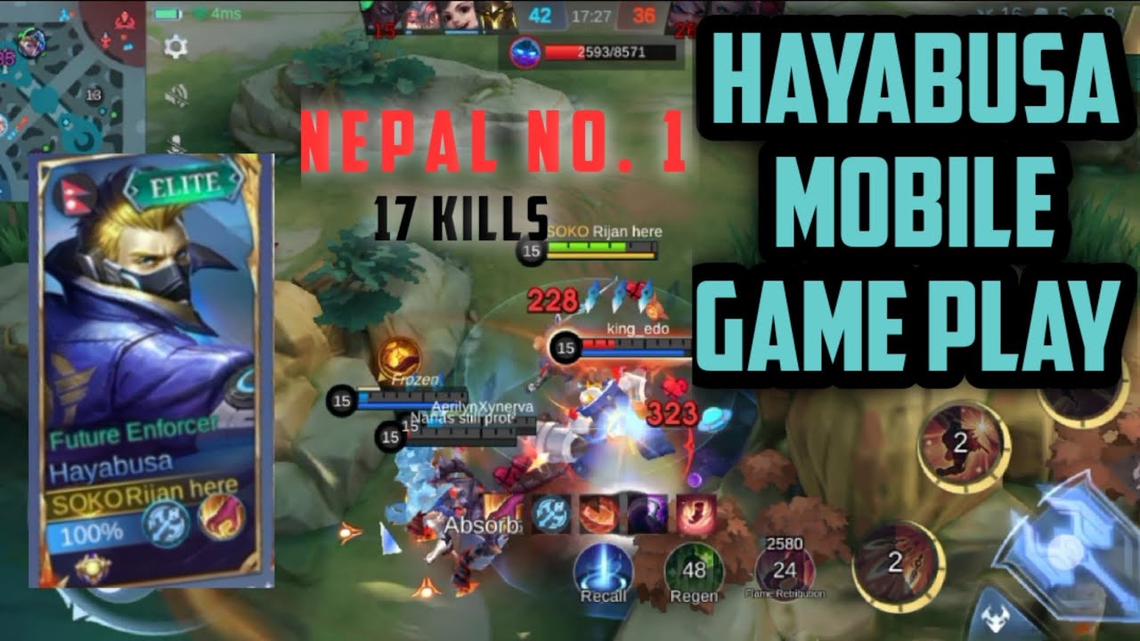 Hayabusa mobile game play video. 17 kills with MVP - YouTube