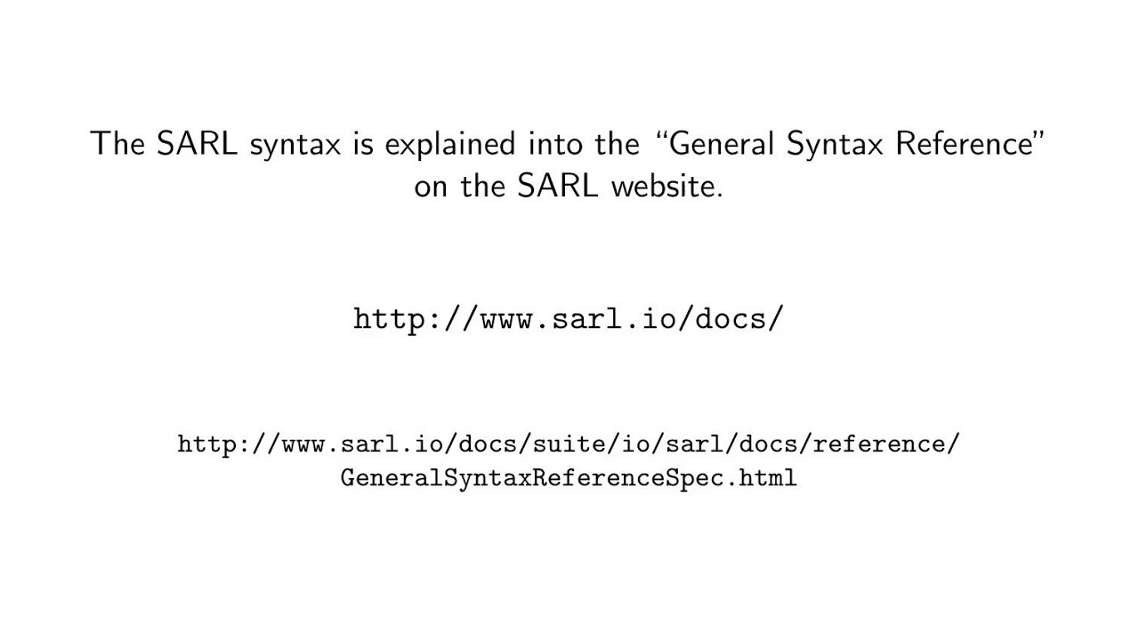 Slides on the SARL agent programming language - YouTube