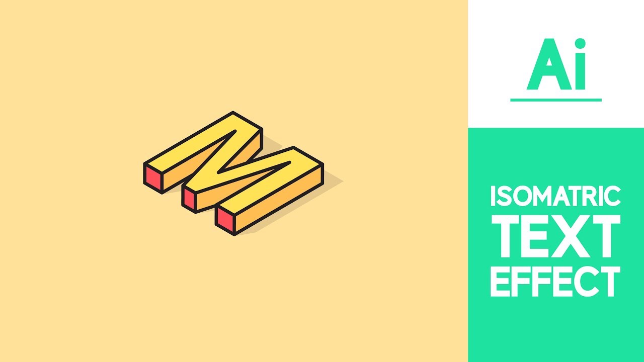 Tutorial membuat Isometric Text Effect - Adobe Illustrator - YouTube