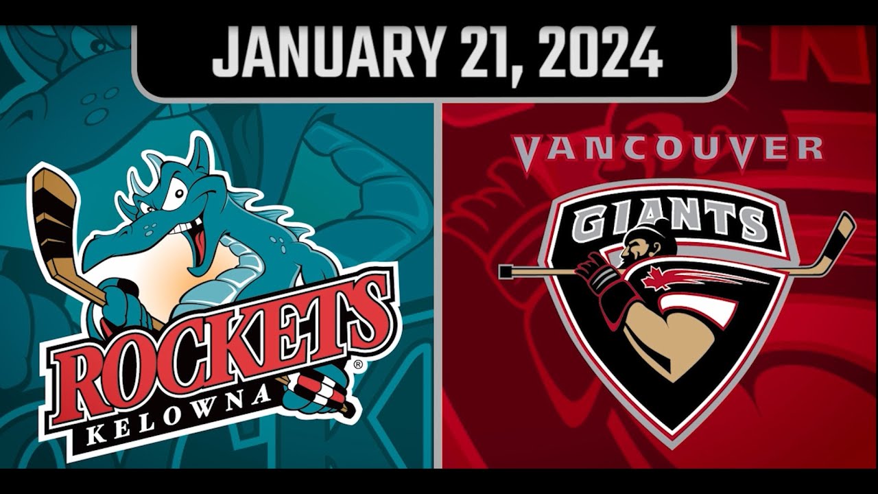 January 21, 2024: Western Hockey League Vancouver Giants vs. Kelowna ...