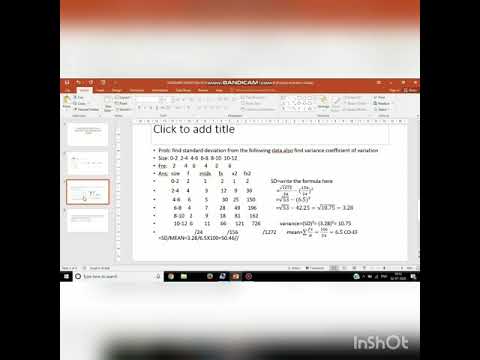 Standard deviation in discrete and continuous series - YouTube