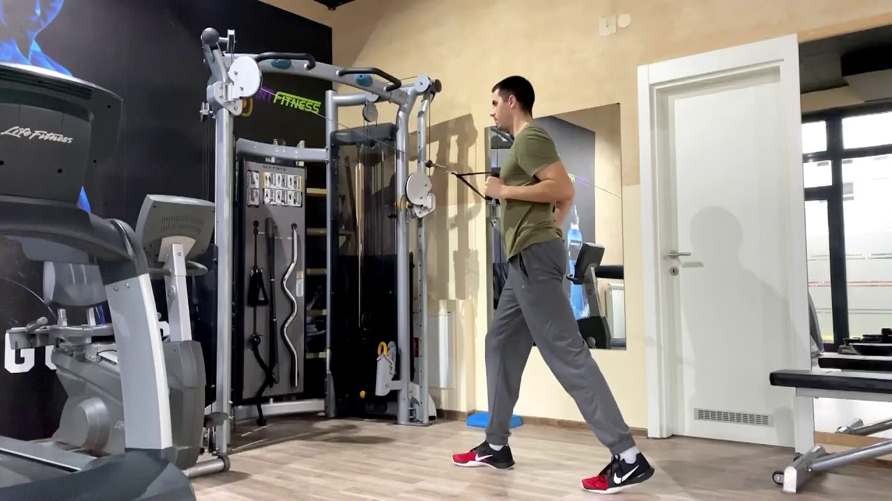 Split stance high cable row - Smart Fitness Novi Beograd - YouTube