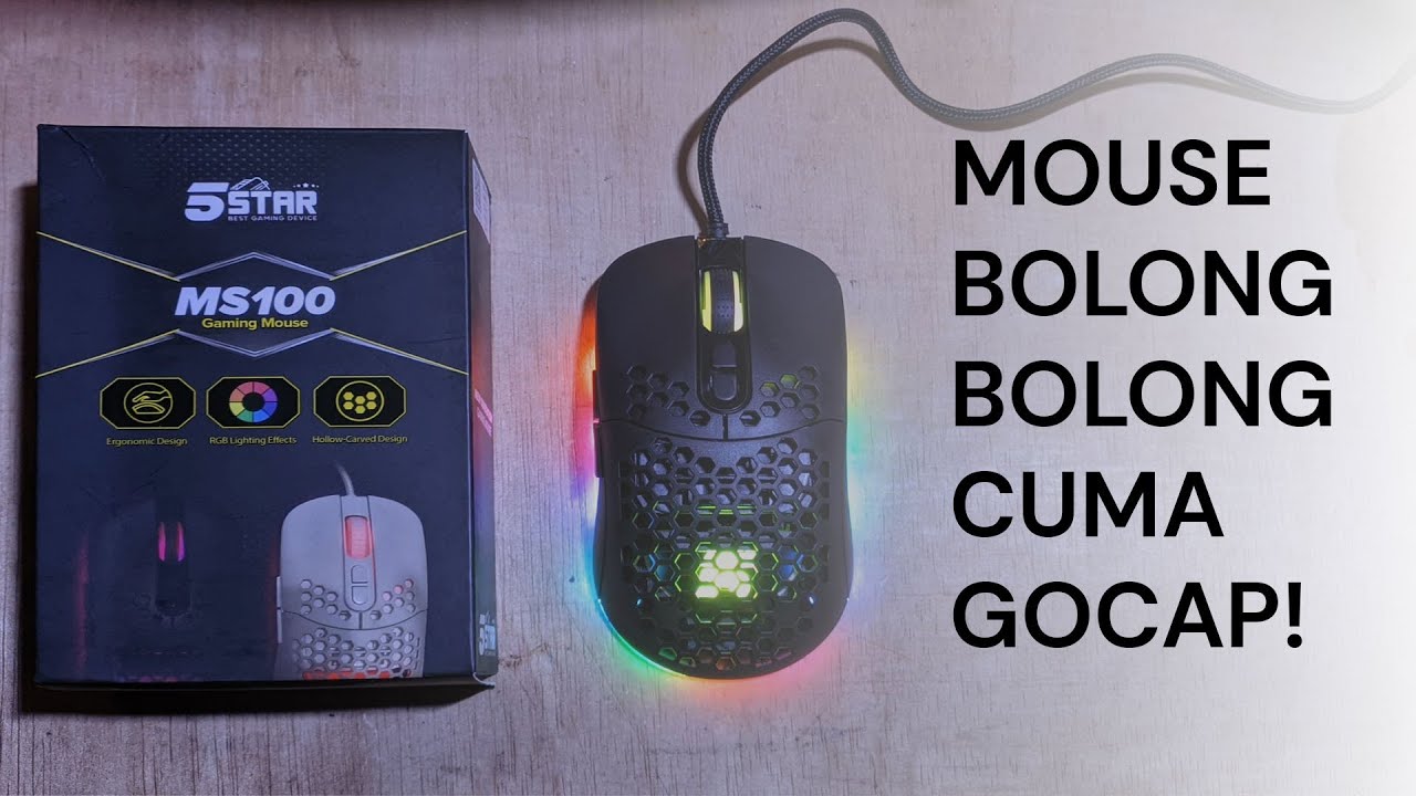 Mouse bolong-bolong cuma gocap? | GAMING MOUSE 5STAR MS100 - YouTube
