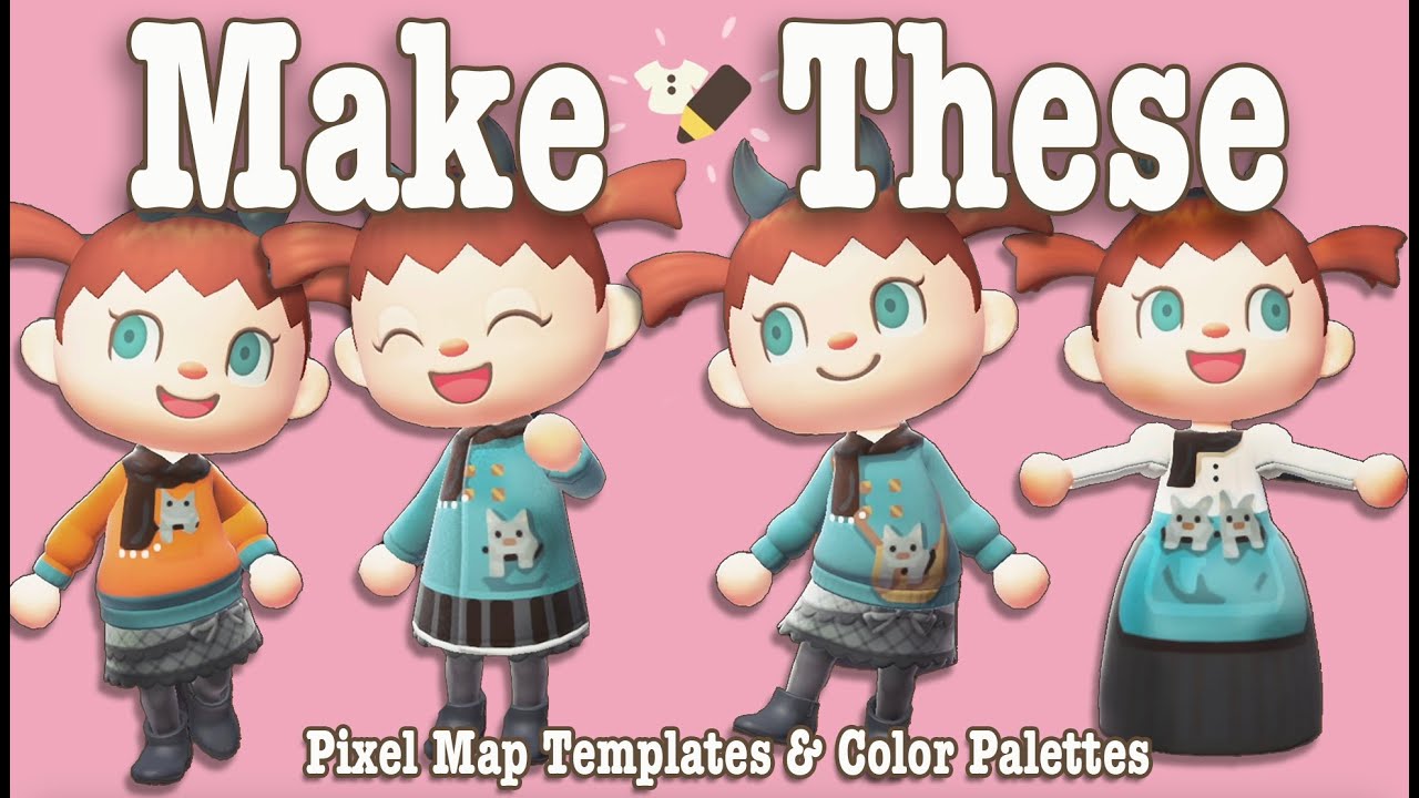Pocket Creatures: ACNH Pixel Grid Templates & Colors for Custom ...