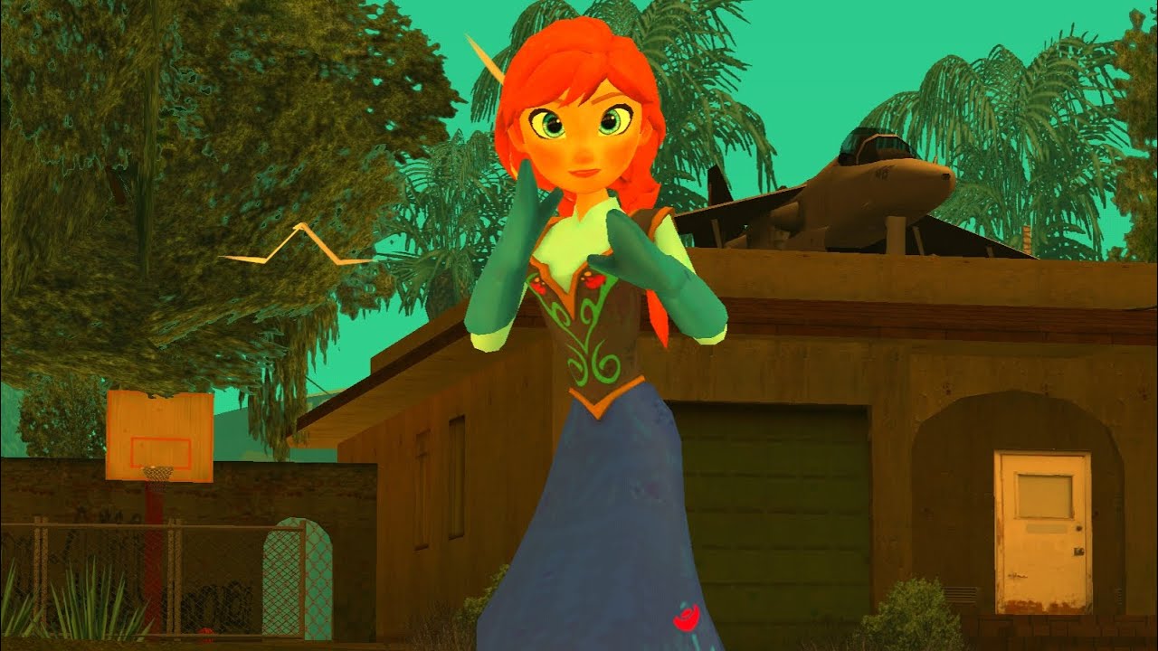 GTA SA - Anna From Frozen | Skins Mods PC/Android - YouTube