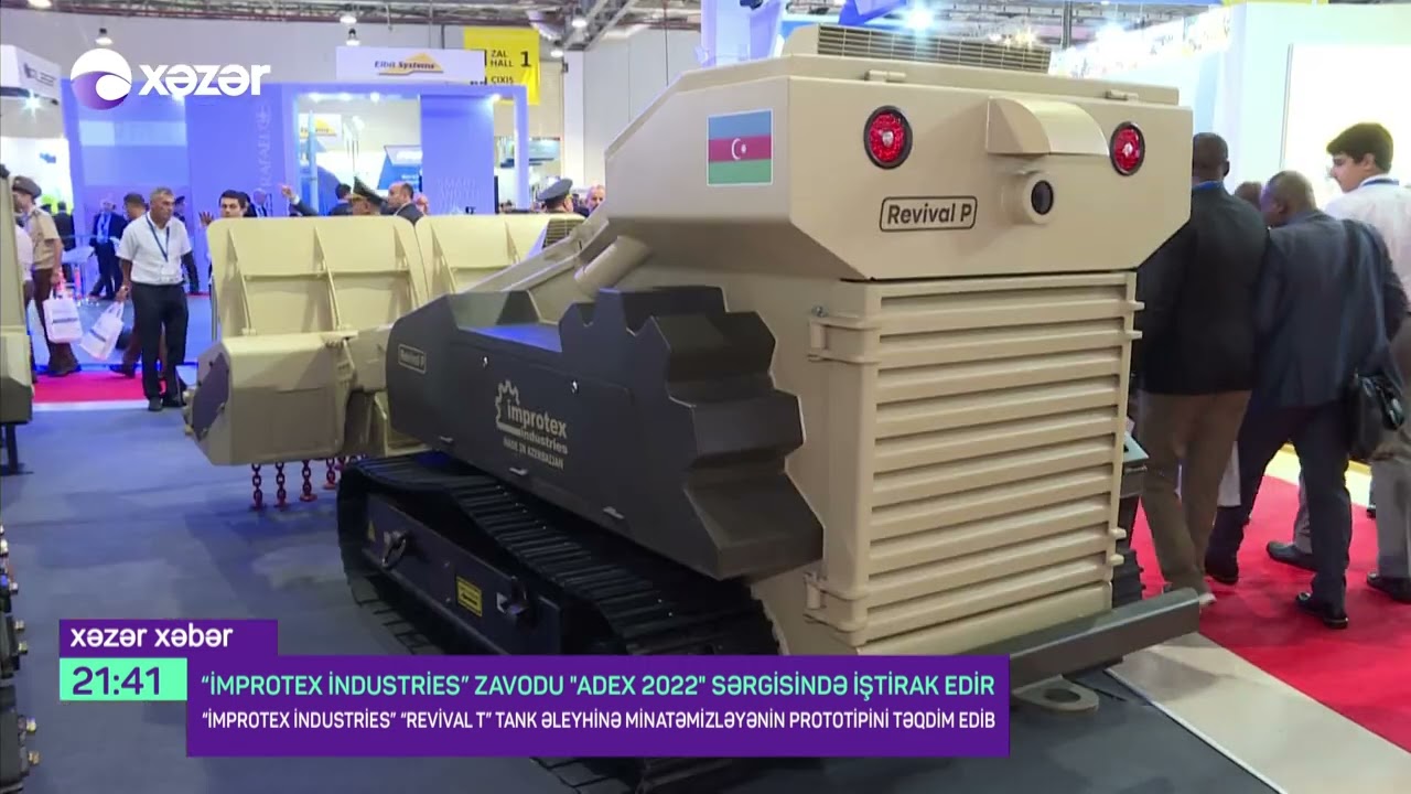 ADEX 2022 sərgisində İmprotex zavodu istehsal etdiyi minatəmizləyən ...