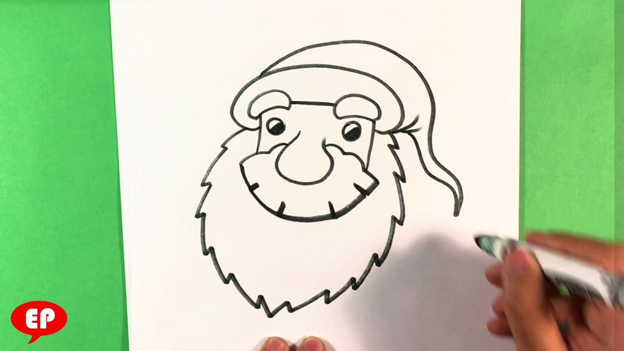 How to Draw Santa Claus Head - Christmas Drawings - Step by Step Lesson ...