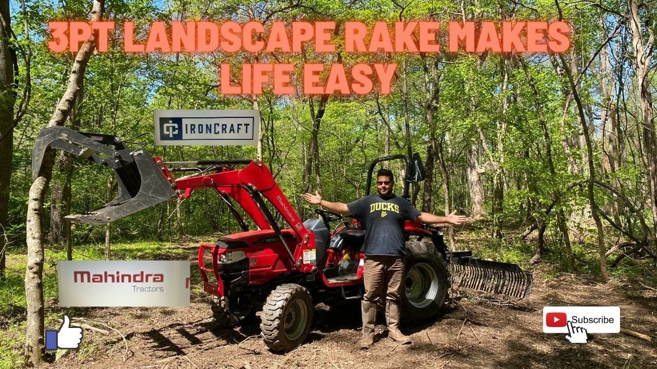 4ft. Landscape Rake To Smooth and Clear! Works TOO GOOD | Part 6 - YouTube