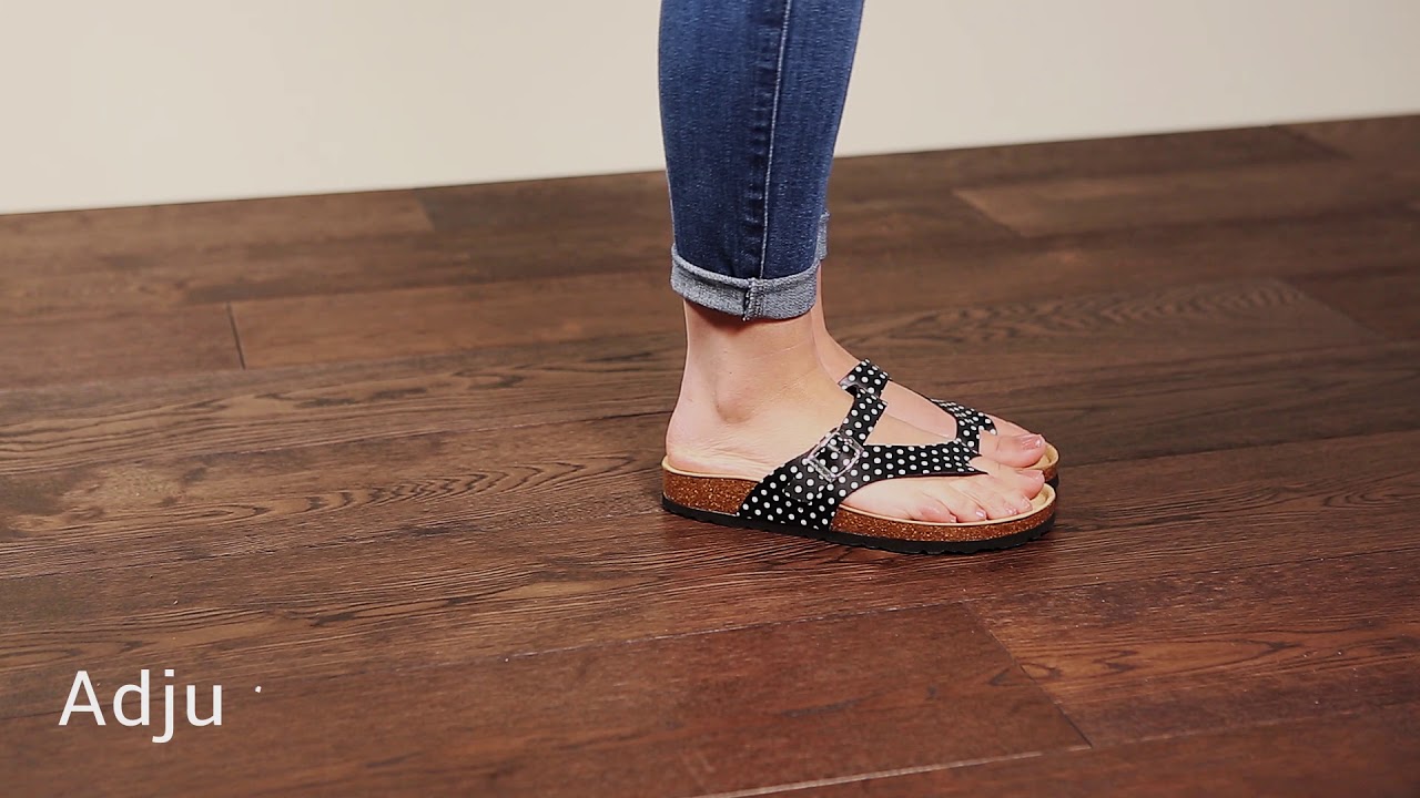 Wilma 2 | Toe-post cork footbed sandals - YouTube