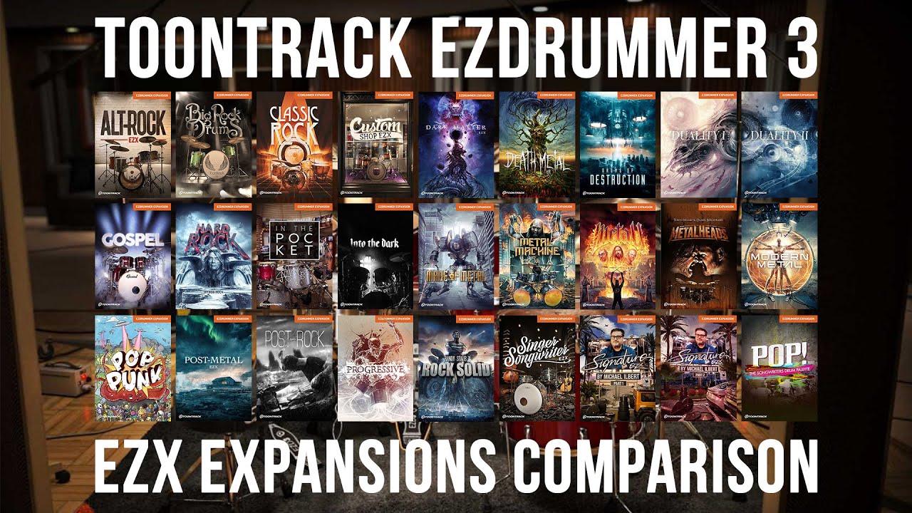 Toontrack EZdrummer 3 EZX Expansions Comparison - YouTube