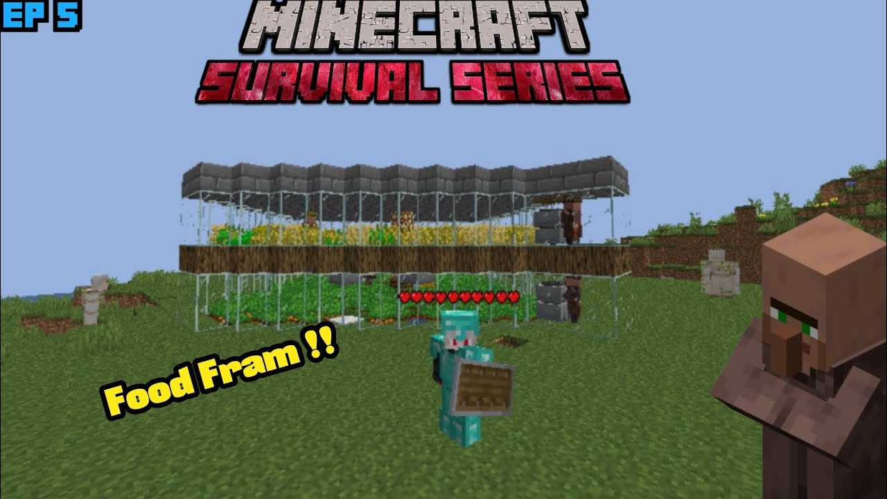 I MADE FOOD FRAM IN MINECRAFT SURVIVAL SERIES || #5 #minecraftsurvival ...