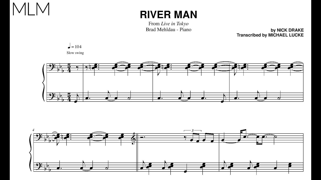Brad Mehldau - River Man - Transcription - YouTube