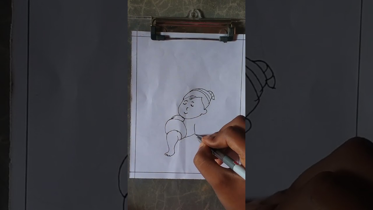 Easy sleeping boy drawing #shorts - YouTube
