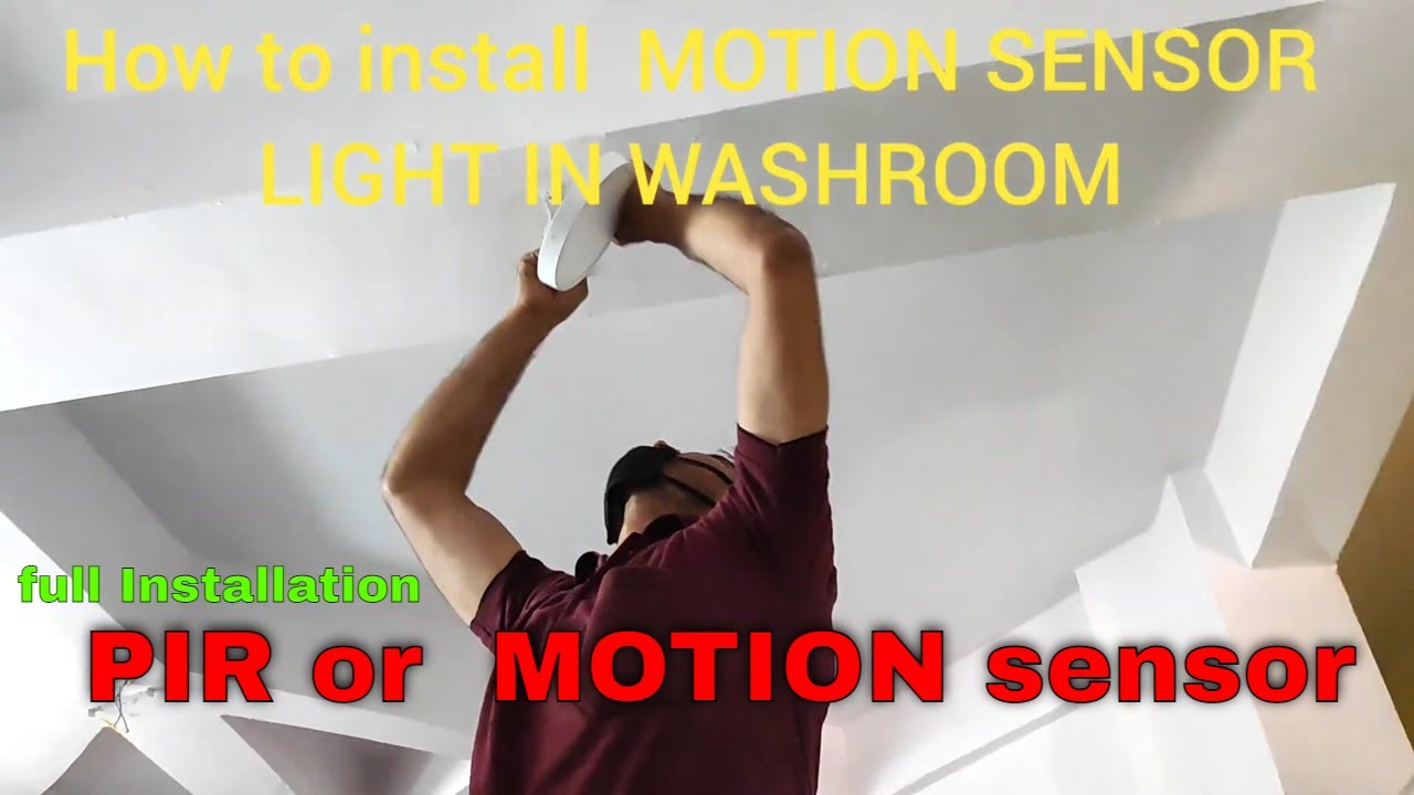 How to install motion sensor in a ceiling - PIR or MOTION sensor - YouTube