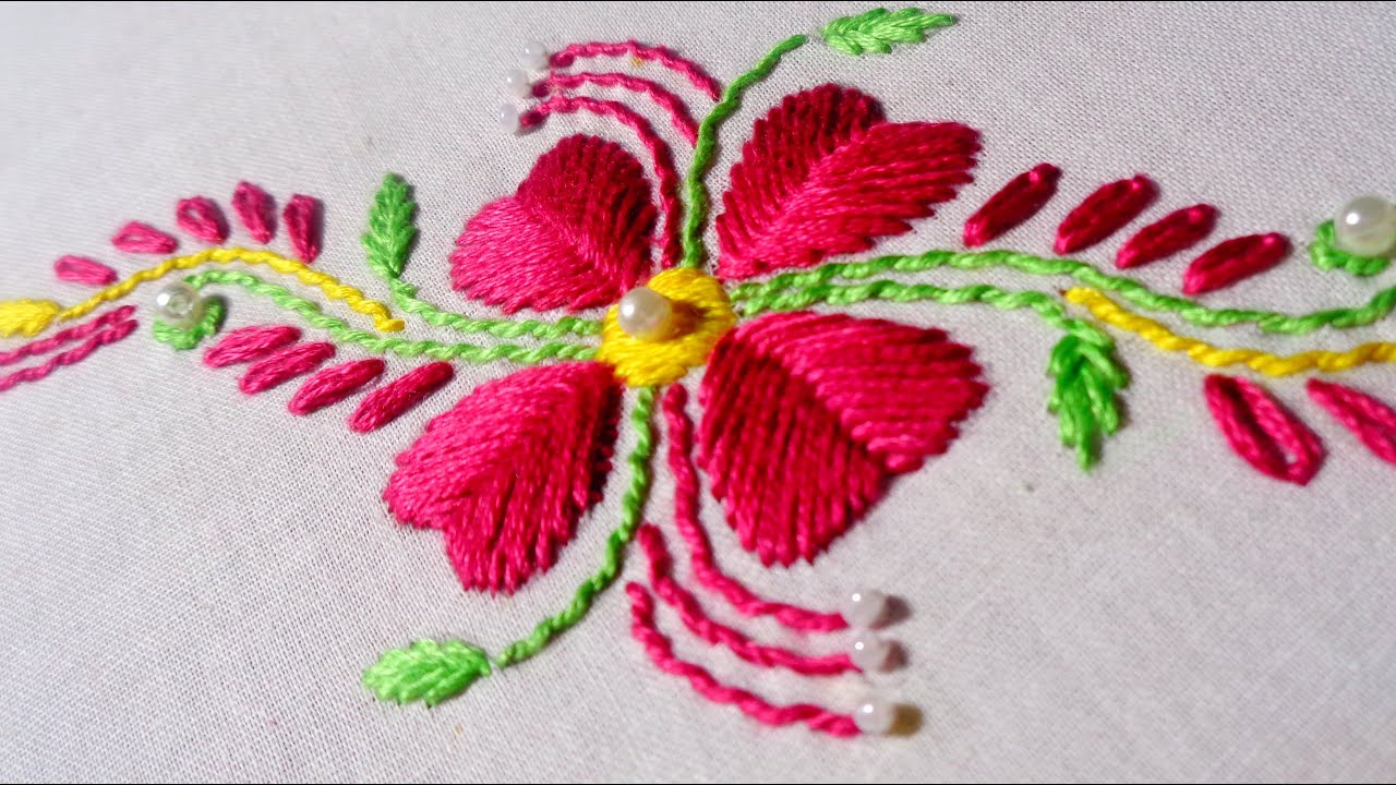 #147 NEW DESIGN OF EMBROIDERY WORK - YouTube