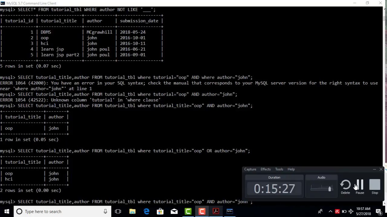Select Command With WHERE YouTube Select Command With WHERE YouTube