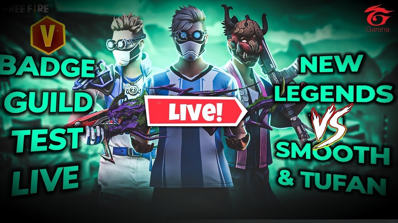 FF LIVE GUILD TEST 1 VS 2 | FREE FIRE LIVE GUILD TEST | LIVE GUILD ...