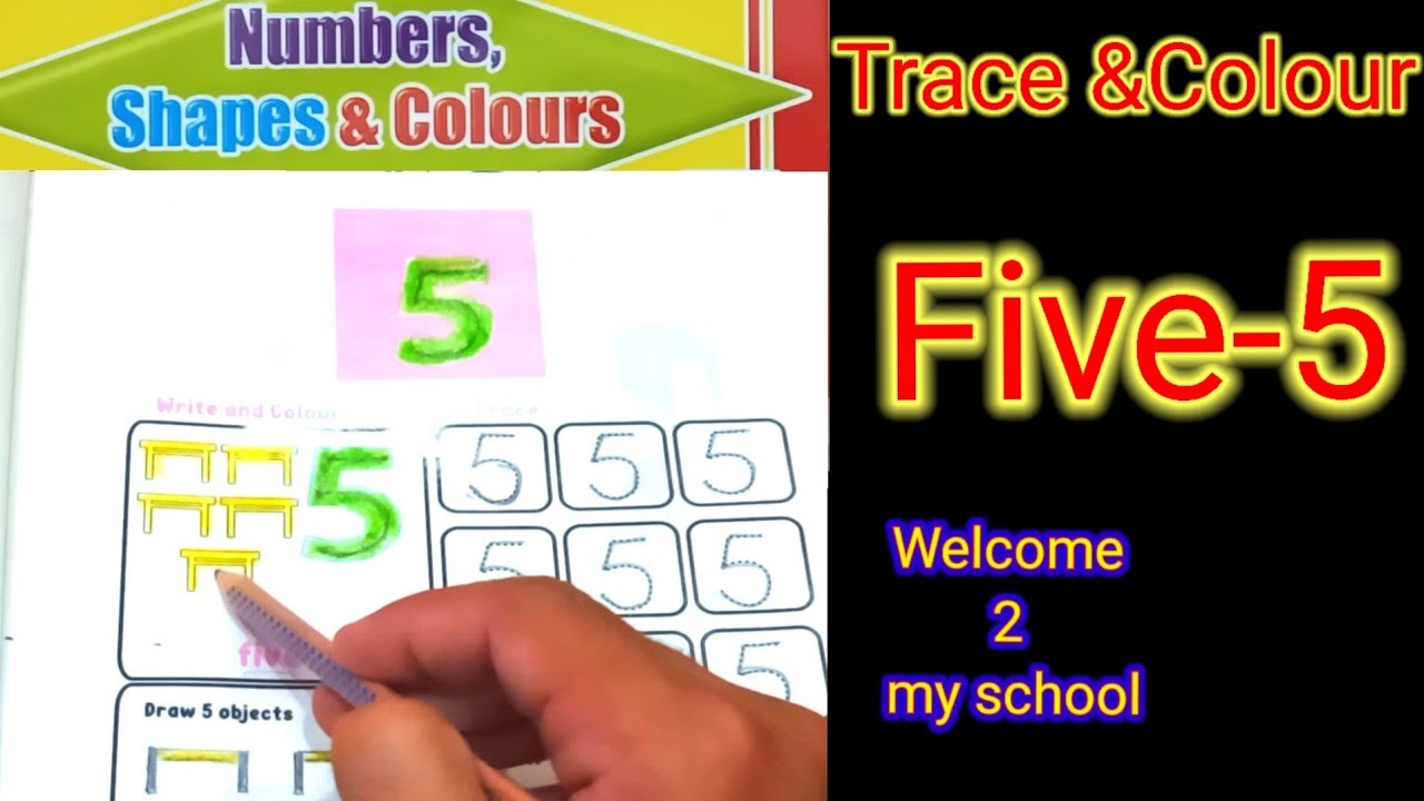Counting Numbers 5| write and read numbers | 123 learning for kids | 1 ...