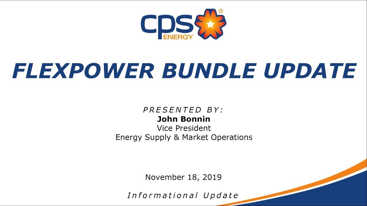 11/18/2019 CPS Energy Board Meeting - FlexPower Bundle Update - YouTube