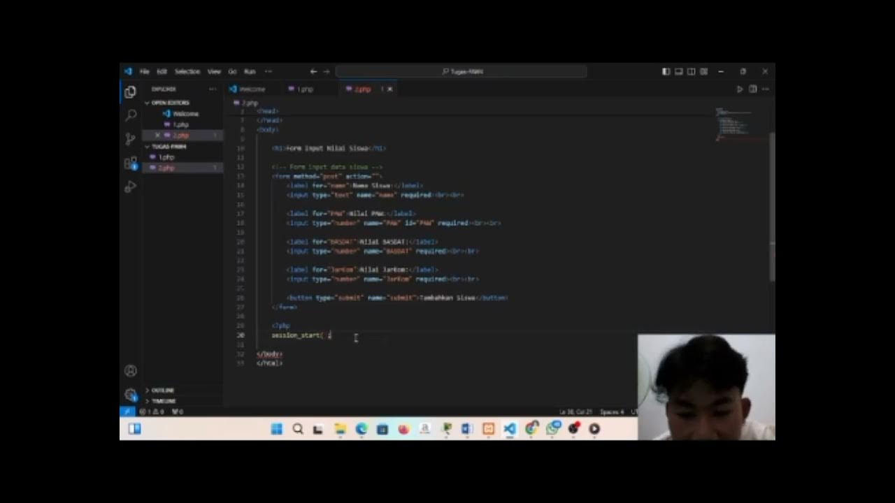 *Tugas PAW 4 Form, array, looping, branching* - YouTube