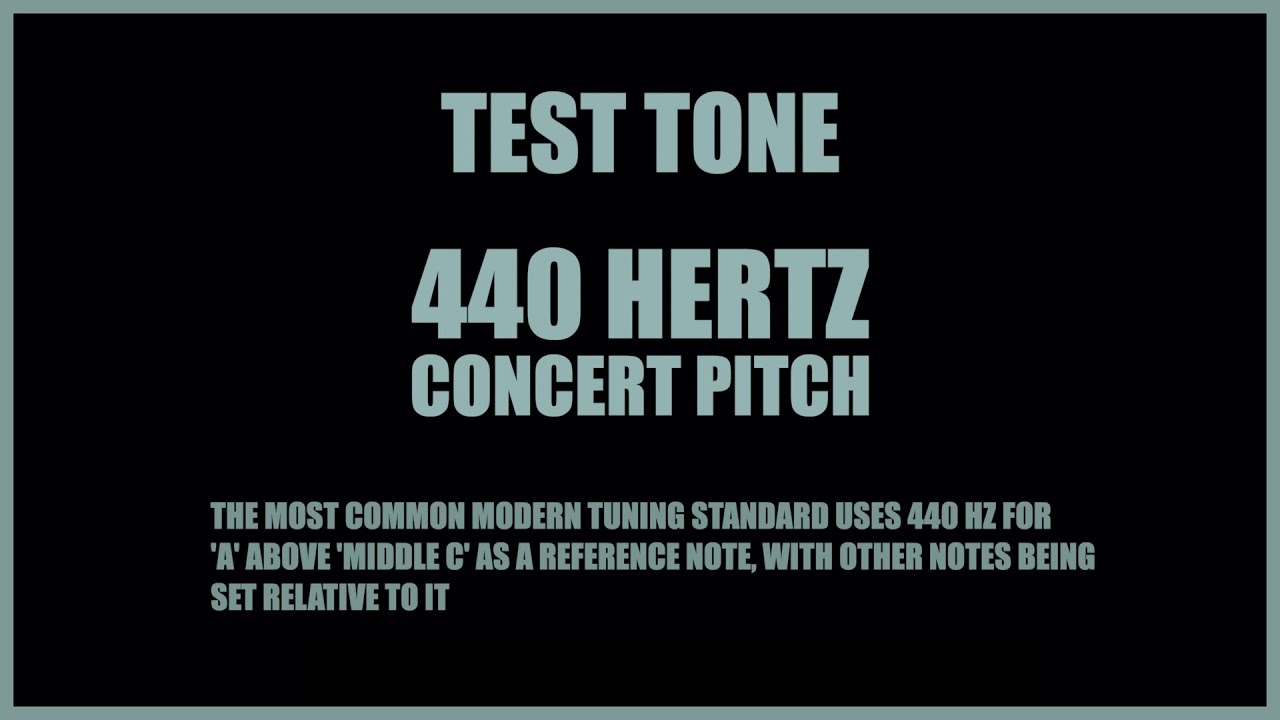 440 HERTZ (A) - TEST TONE for tuning instruments (concert pitch) - YouTube