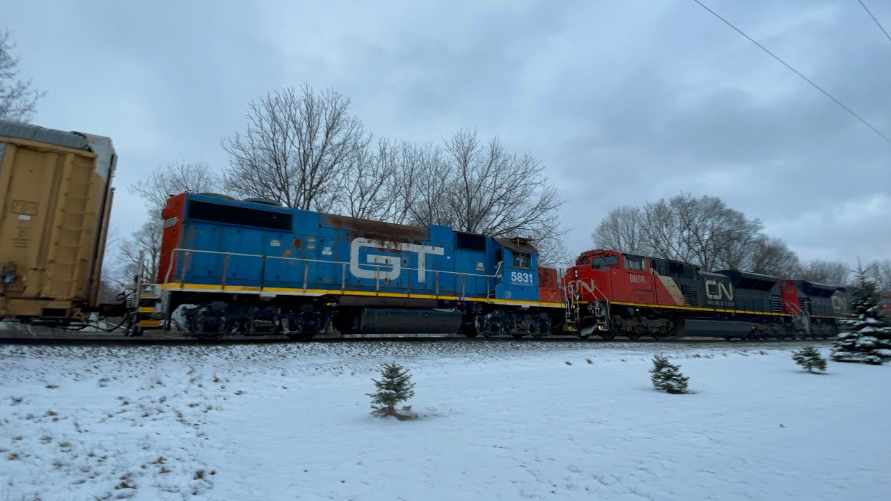 Cn wb cn E 251 with gtw/gt 5831 6 engines January 3,2025 - YouTube