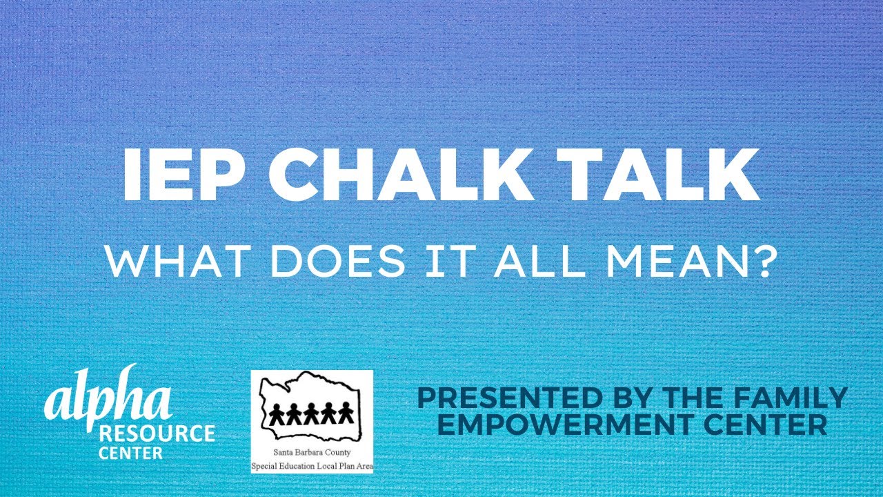 IEP Chalk Talk: What does it mean? - YouTube