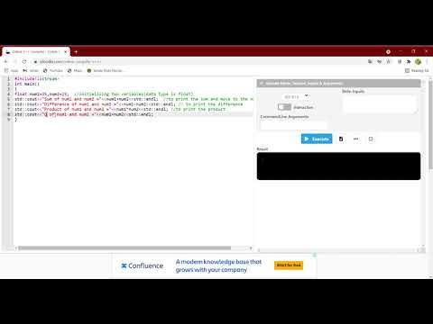 C++ program to perform simple Arithmetic operations - YouTube