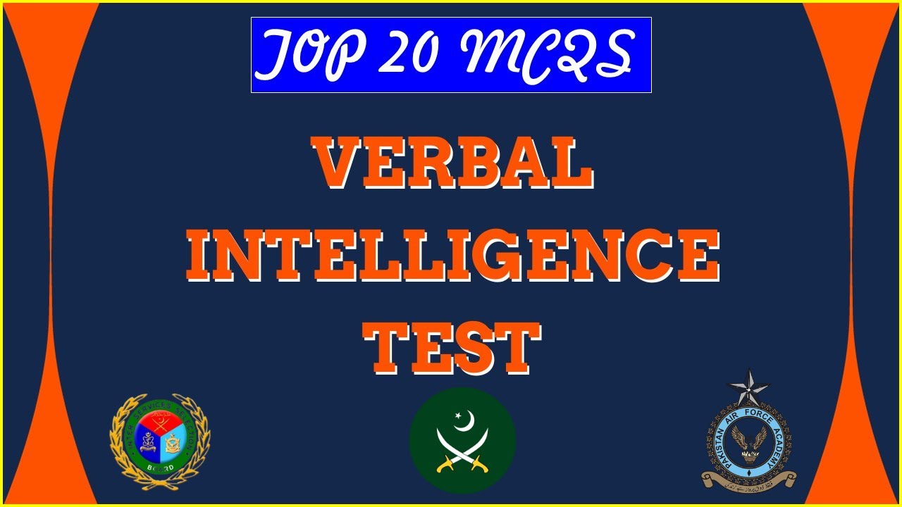 Verbal Intelligence Test Most Repeated Mcqs Part-1 |Verbal Intelligence ...