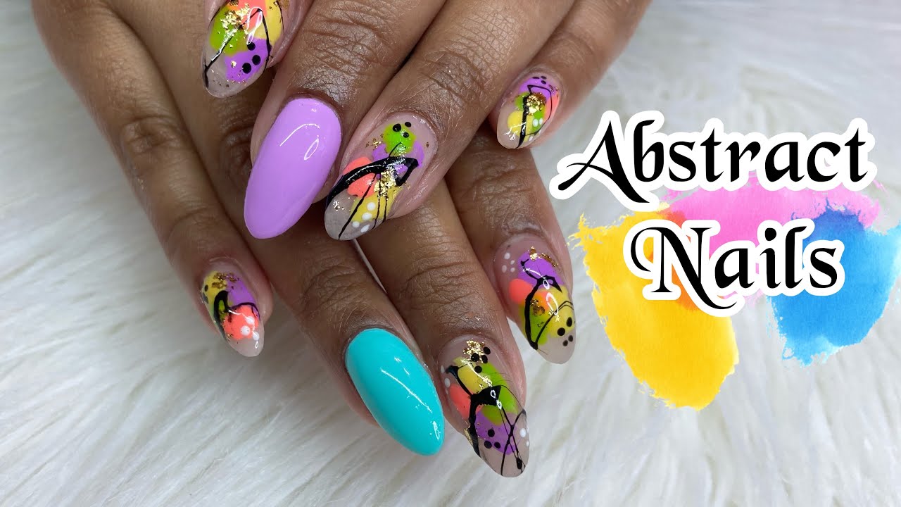 Abstract Nails | Hard Gel Nails | Watch Me Work - YouTube
