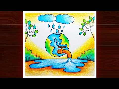 Water Day Poster Drawing || World Water Day Poster Drawing ||How to ...