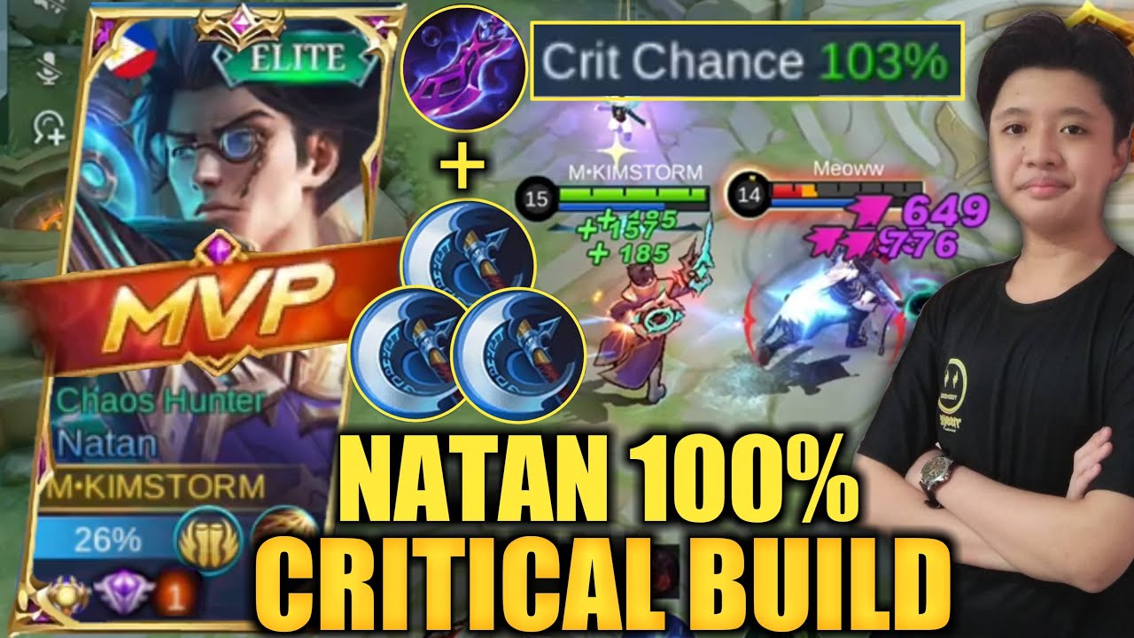 TOP GLOBAL NATAN FULL CRITICAL BUILD 2022 | MYTHIC RANK GAMEPLAY ...