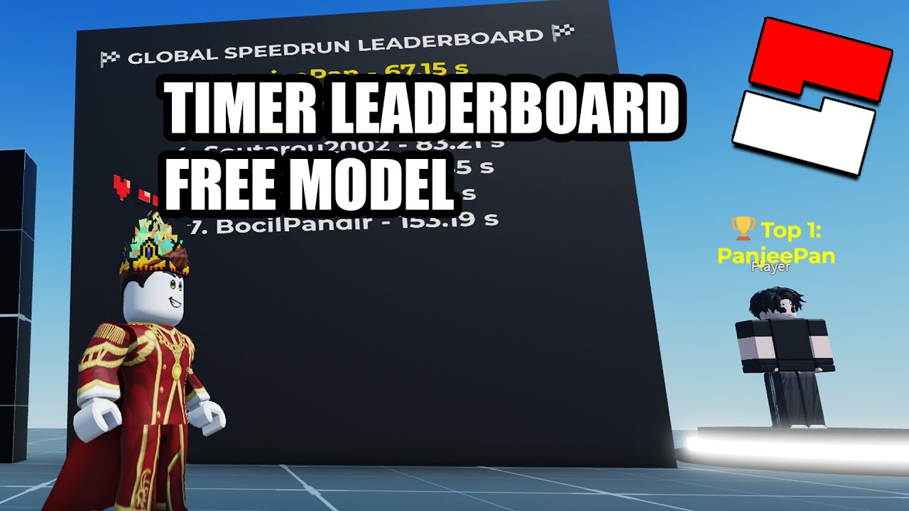 Timer Leaderboard Roblox Studio Indonesia - Free Model - YouTube