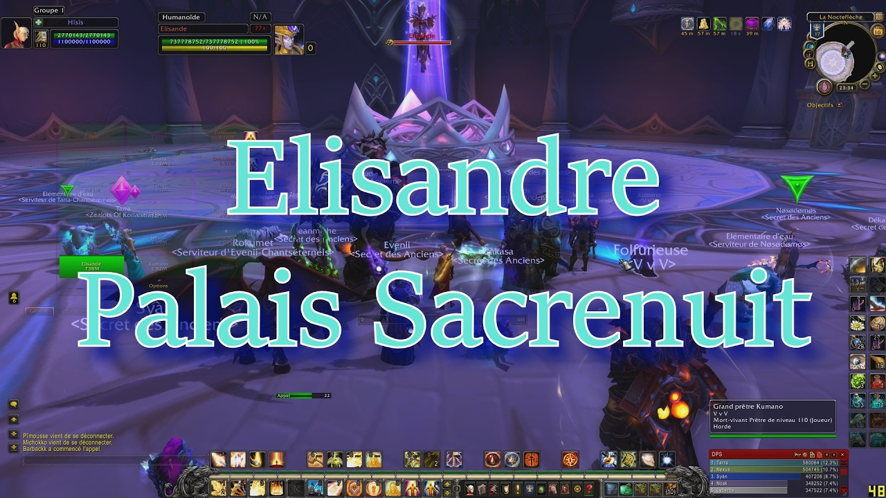 Elisandre Normal Palais Sacrenuit / The Nighthold - YouTube