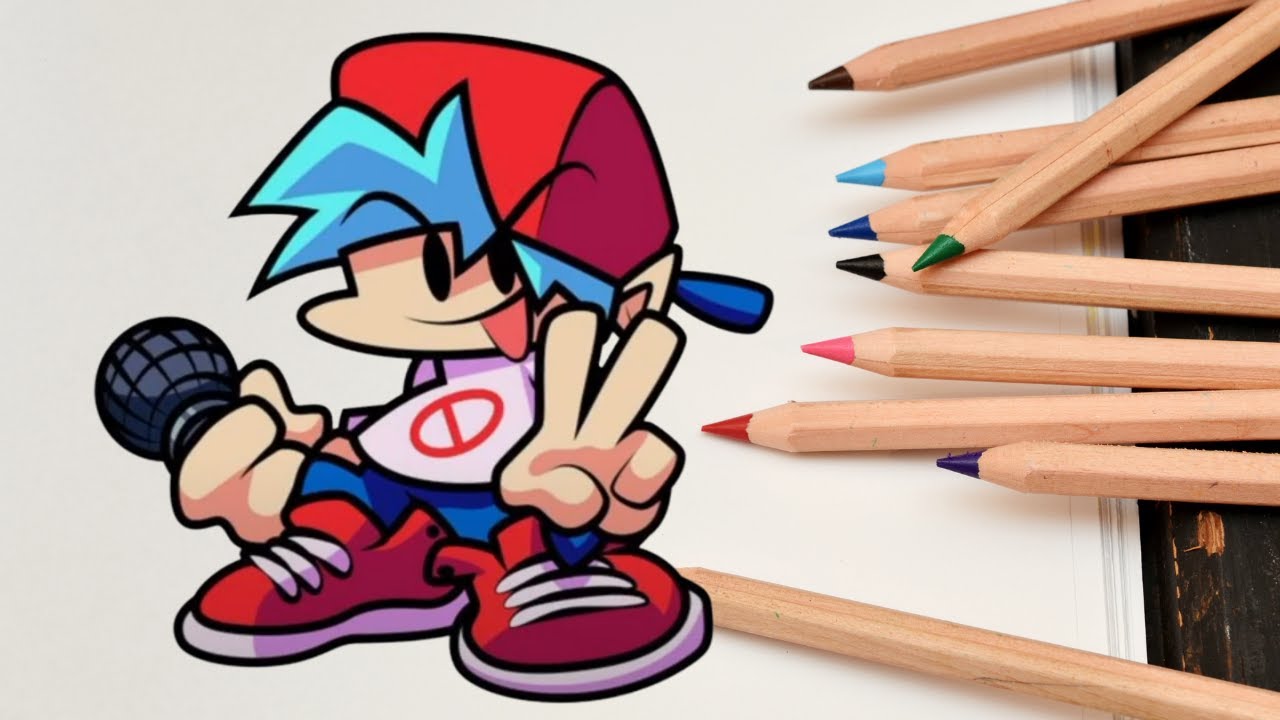 FRIDAY NIGHT FUNKIN BOYFRIEND HOW TO DRAW EASY WAY! #fnf - YouTube