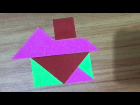 Cara Membuat Tangram Rumah (House) - YouTube