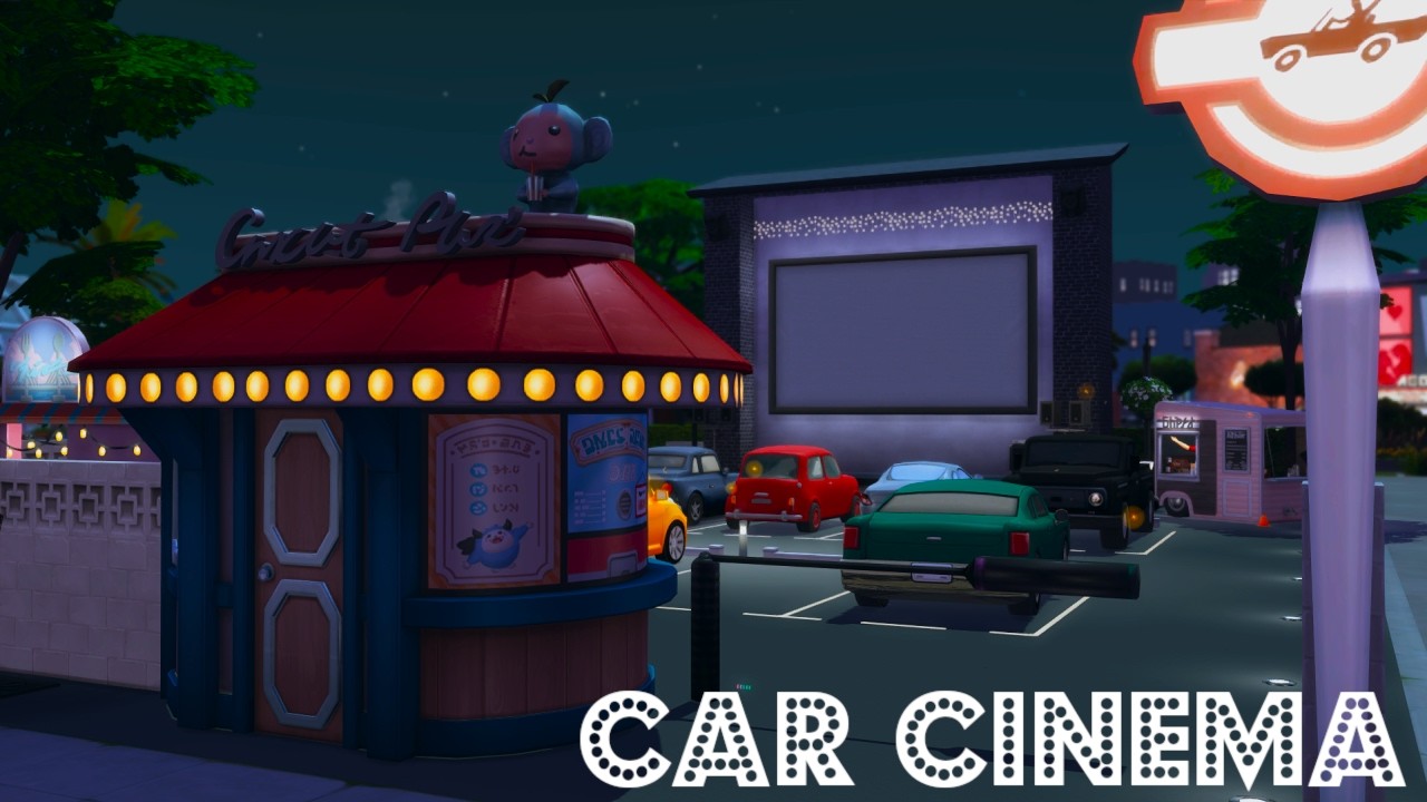 Drive-in Car Cinema 🚗🍿 | The sims 4 | Stop motion | nocc - YouTube