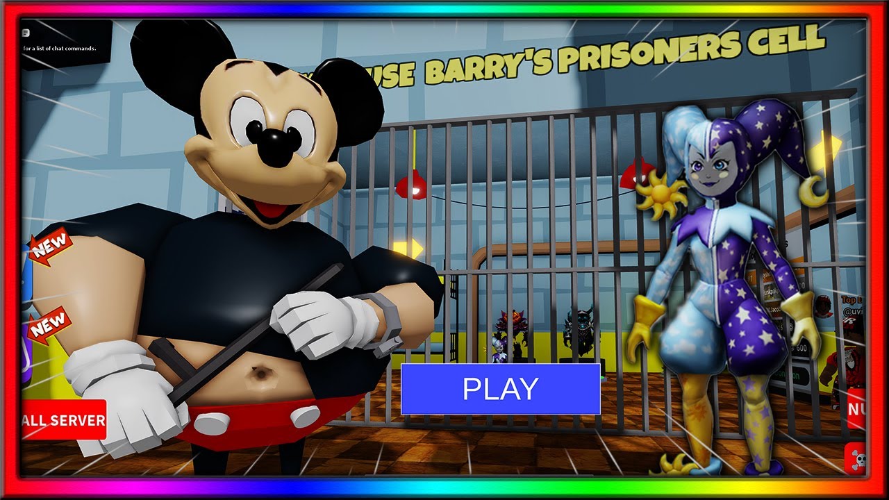 Mikey Mouse Barry's Prison Run OBBY New Roblox Update - All Bosses FULL ...