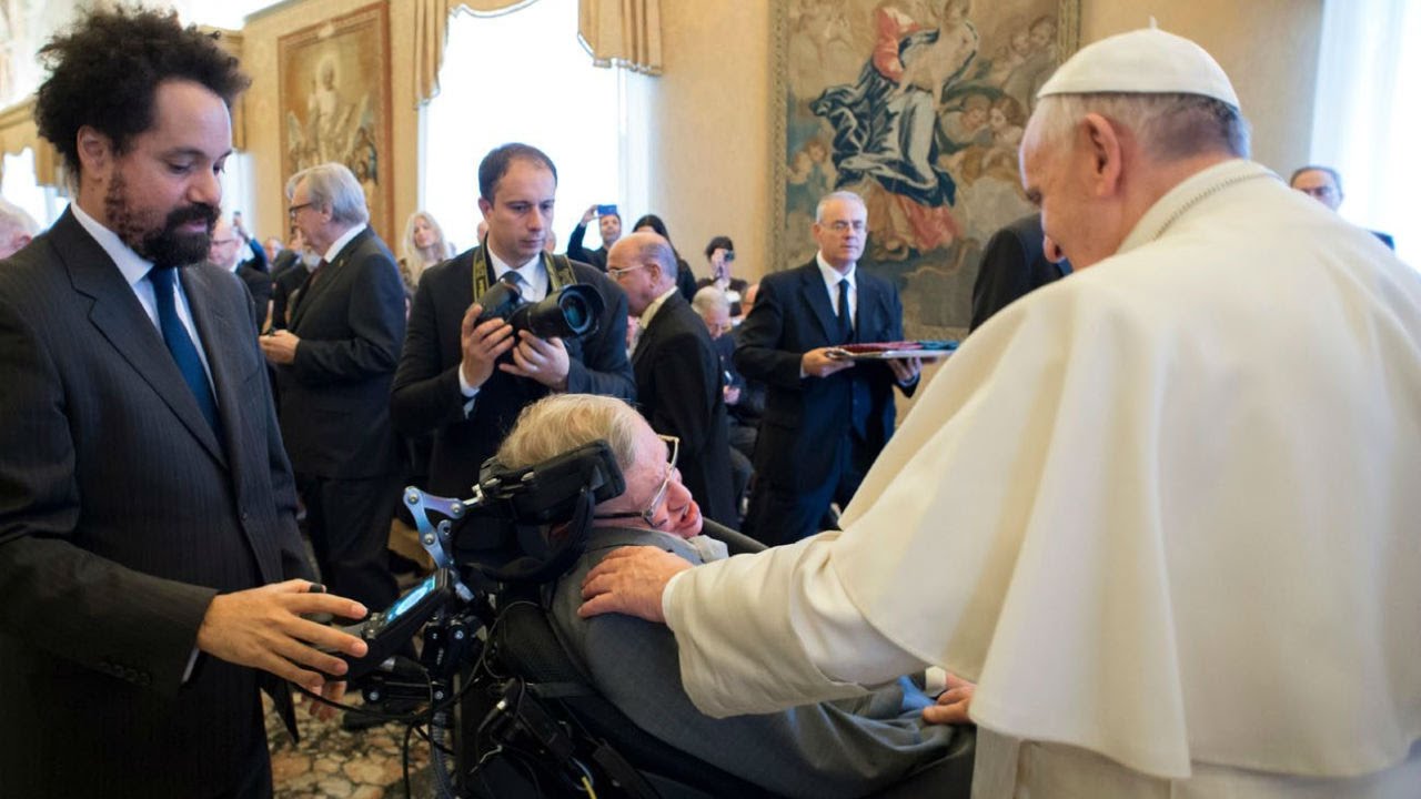Pope Francis and Stephen Hawking meet at the Vatican HD - YouTube