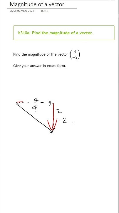 Magnitude of a vector maths GCSE IGCSE - YouTube