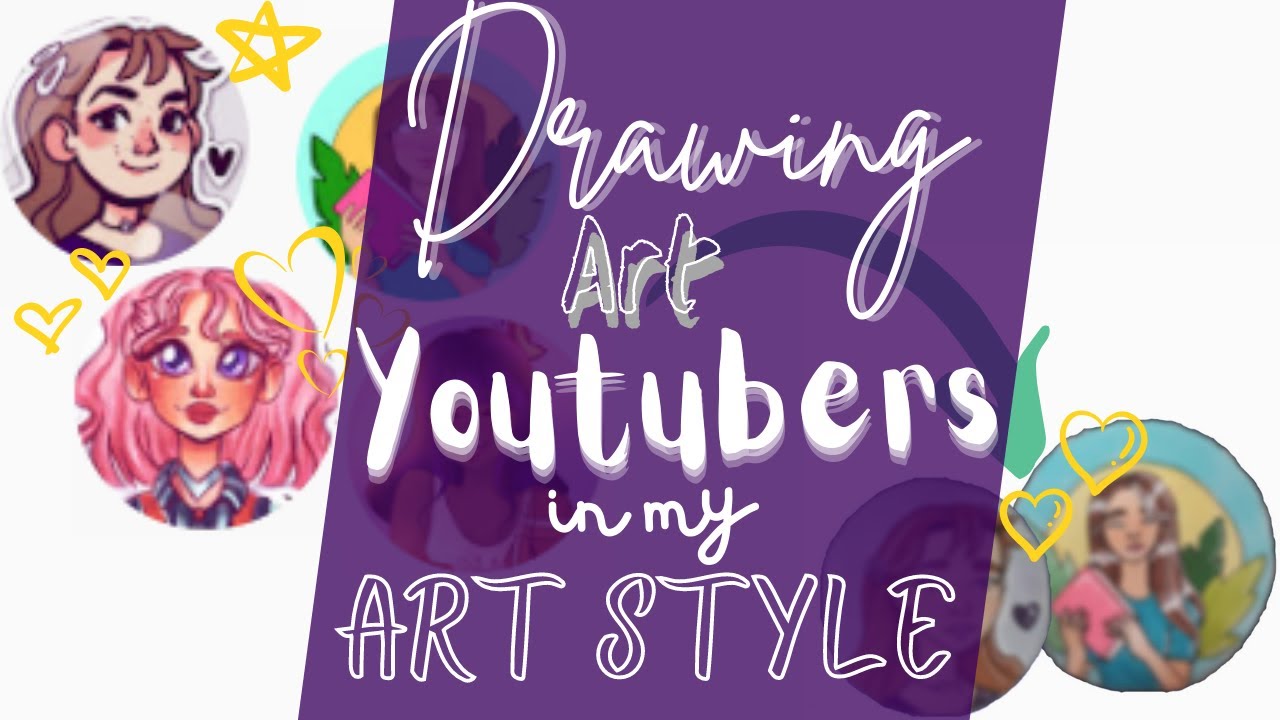 Drawing ART YOUTUBERS Profile Pictures in MY STYLE!? - YouTube