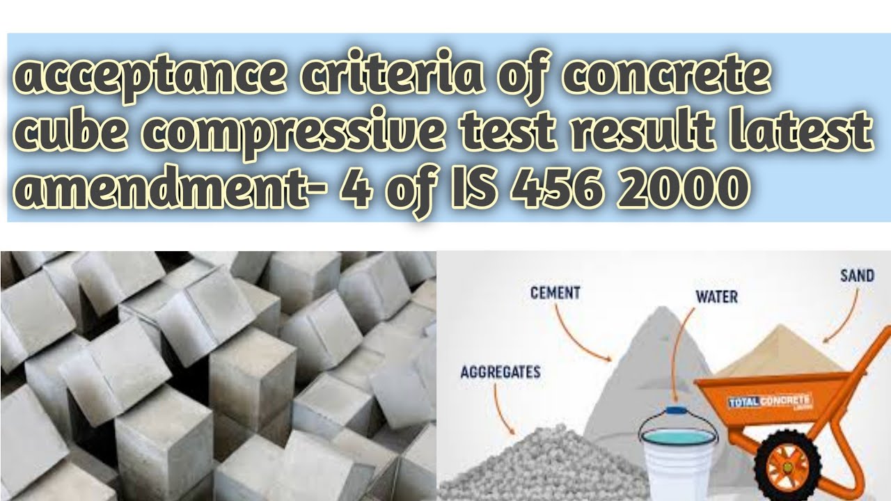 Acceptance criteria of concrete cube compressive test result latest ...