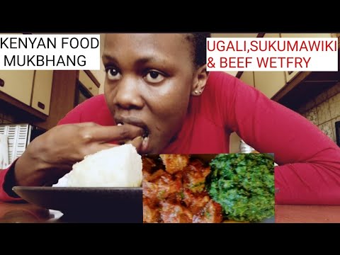 ASMR EATING KENYAN FOOD MUKBANG|UGALI SUKUMAWIKI & BEEF WETFRY - YouTube