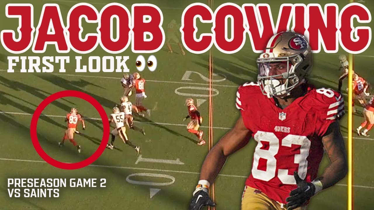 49ers rookie WR Jacob Cowing - every target vs Saints (Preseason game 2 ...