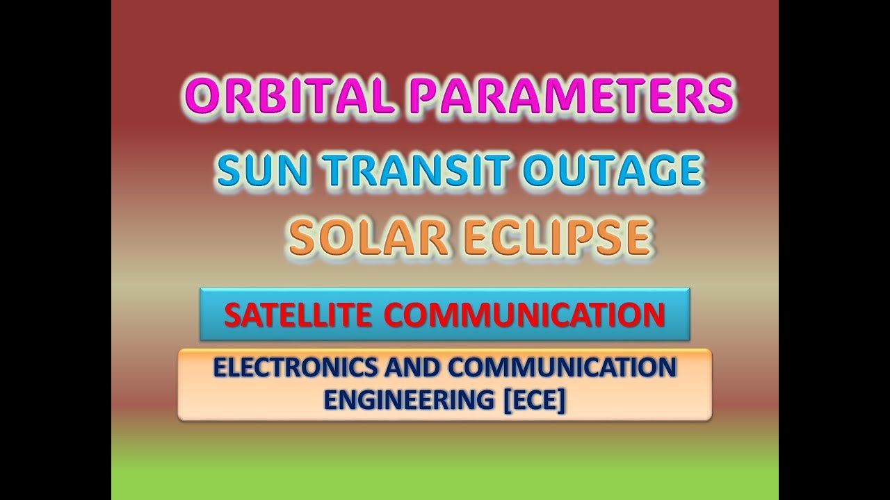Orbital Parameters ,Sun Transit outage & Solar Eclipse - YouTube