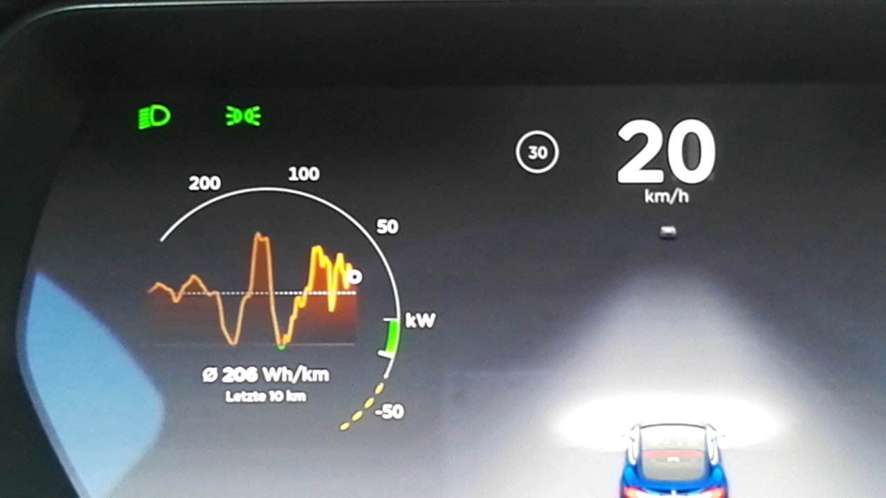 Tesla Rekuperation Einstellen