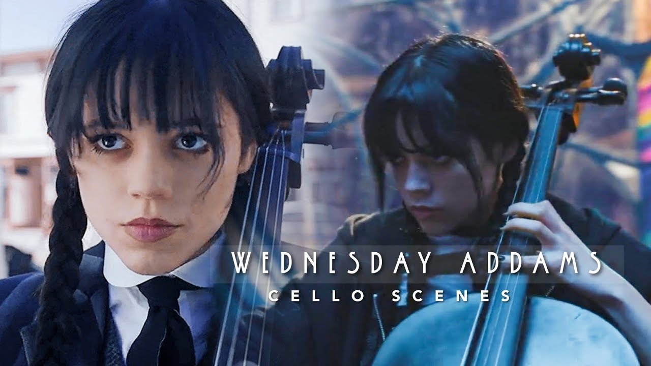 Scenes from Wednesday | Wednesday Addams plays The Cello - YouTube