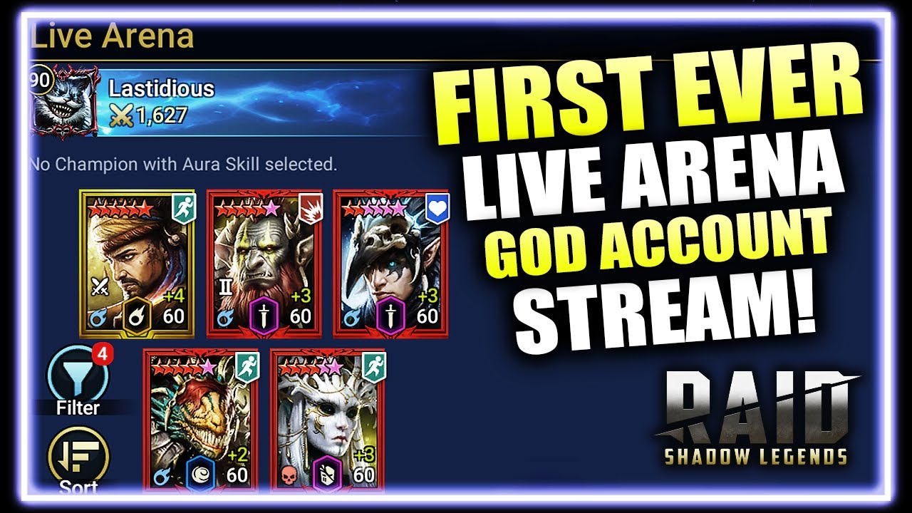 LIVE ARENA First Ever Stream on NEW GOD ACCOUNT! Help Us Climb To The ...