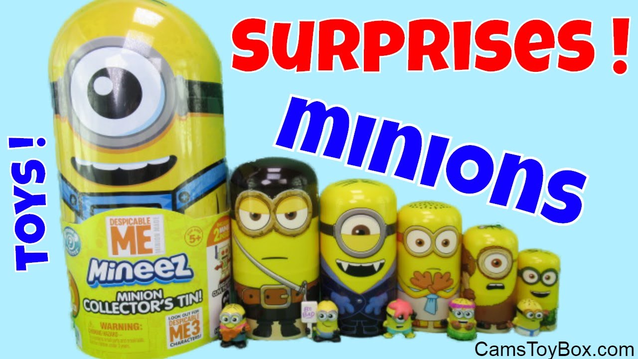 Minion Surprises TOys Opening Mineez Fart Blaster Blind Bags Mega ...